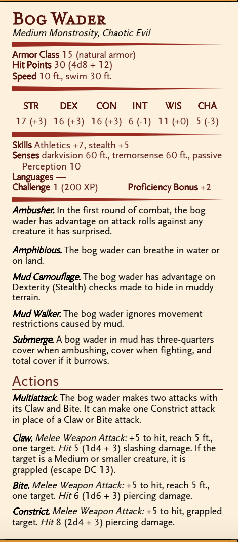 Bog Wader - Creatures - Kanka