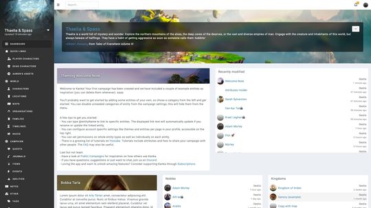 Kanka - Online tabletop RPG campaign manager and worldbuilding tool