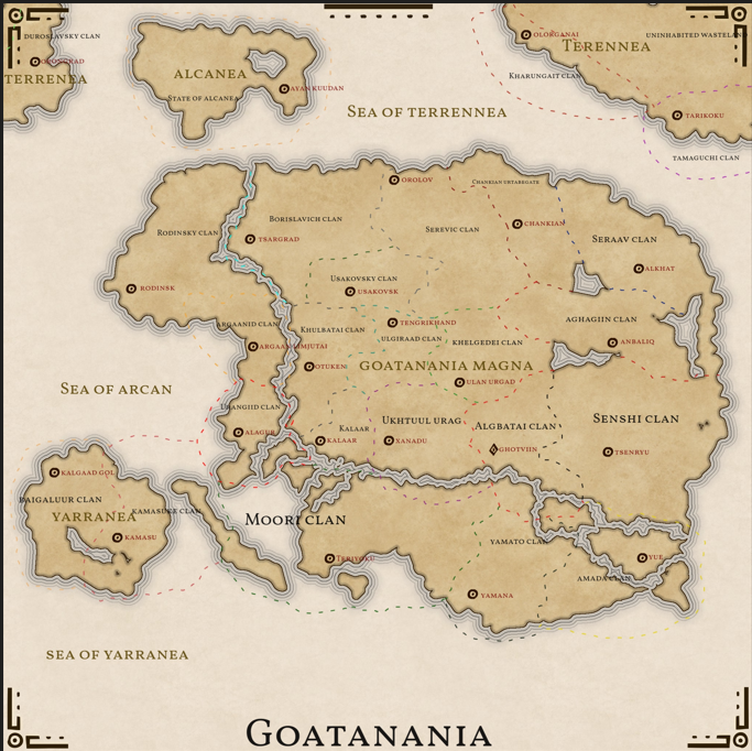 Goatanania - Locations